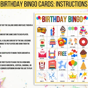 Birthday Bingo, 30 Birthday Party Bingo Cards, Birthday Game, Happy ...