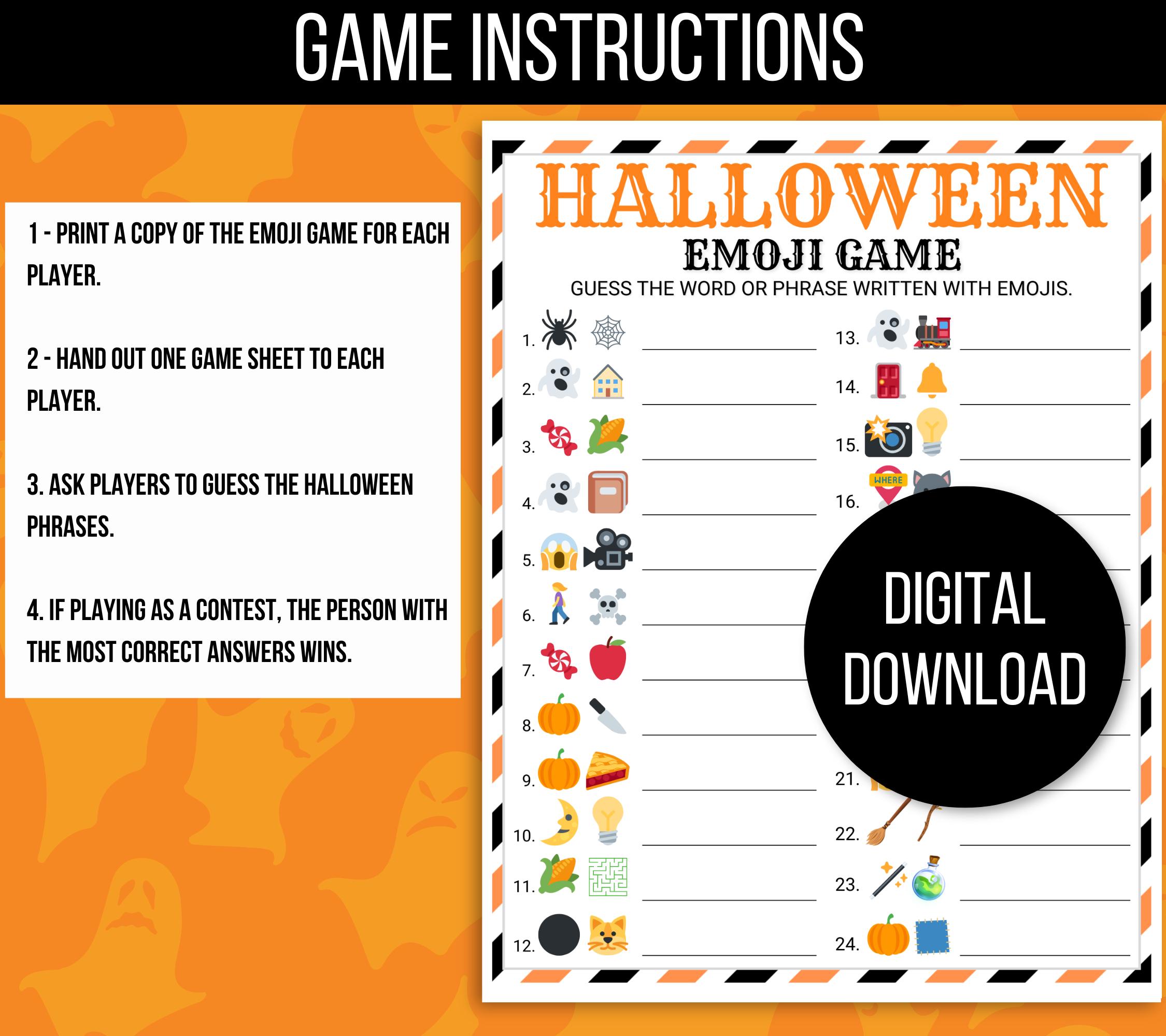 Halloween Emoji Games, Emoji Halloween Games, Trick or Treat Emoji Game ...