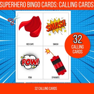 Superhero Bingo, 30 Superhero Bingo Cards, Superhero Game, Superhero ...