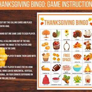 Thanksgiving Bingo, 50 Thanksgiving Bingo Cards, Thanksgiving Activity ...