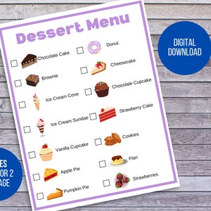 Pretend Play Menus, Pretend Restaurant Menus, Kids Play Menus, Kitchen ...