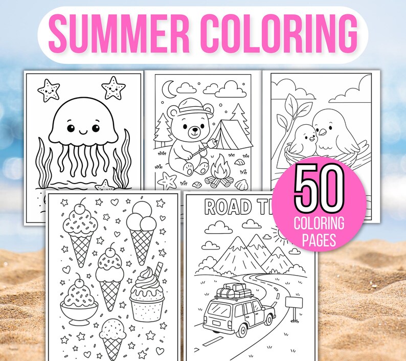 Summer Coloring Pages, Summer Coloring Book, Summer Coloring Sheets ...