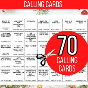 Christmas Songs Bingo, 100 Printable Christmas Songs Bingo Cards ...