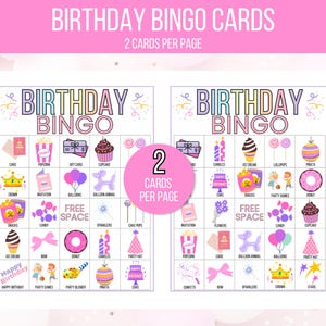 Birthday Bingo, 30 Birthday Bingo Cards, Birthday Party Game, Happy ...