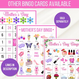 Printable Mother's Day Bingo, 40 Mother's Day Bingo Cards, Mother's Day ...