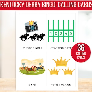 Kentucky Derby Bingo, 50 Kentucky Derby Bingo Cards, Kentucky Derby ...