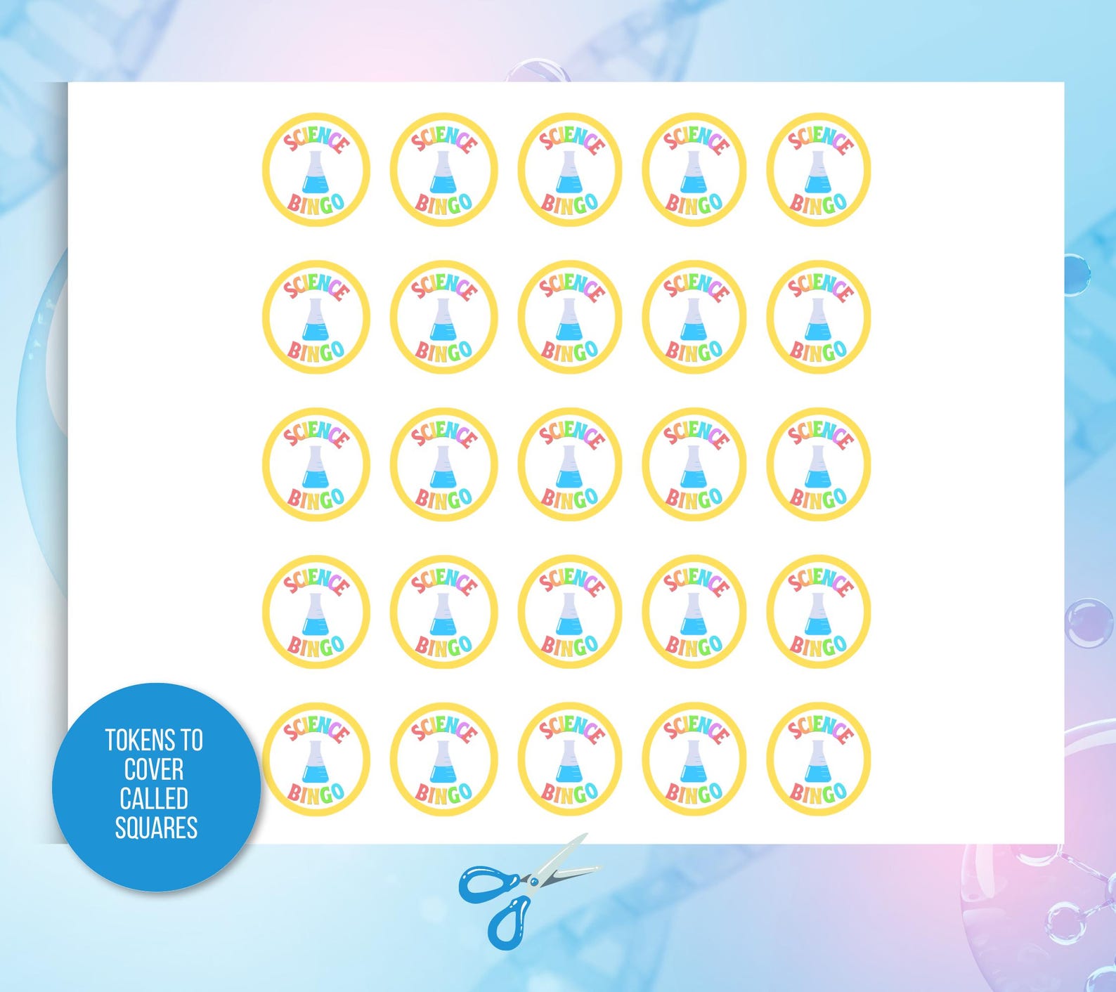 Science Bingo, 30 Printable Science Bingo Cards, Chemistry Bingo, Mad ...