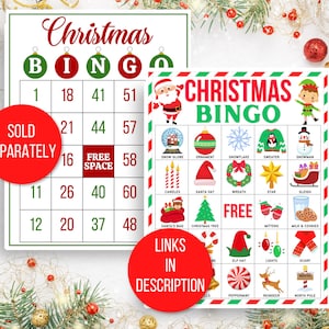 Christmas Songs Bingo, 100 Printable Christmas Songs Bingo Cards ...