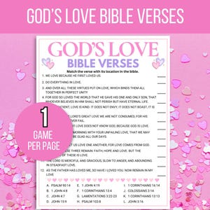 Gods Love Bible Verses Game, Gods Love Game, Valentine’s Bible Trivia ...