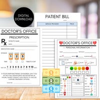 Kid’s Pretend Doctor Play Set – Printable Patient Chart & Sign-in Log ...