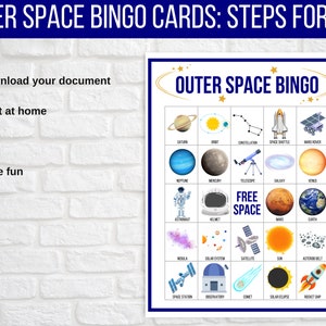Outer Space Bingo, Solar System Bingo, Astronomy Bingo, 40 Printable ...