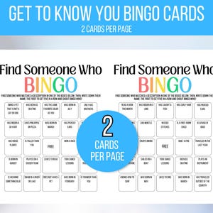Get to Know You Bingo, Find Someone Who Bingo, Find the Guest Bingo ...