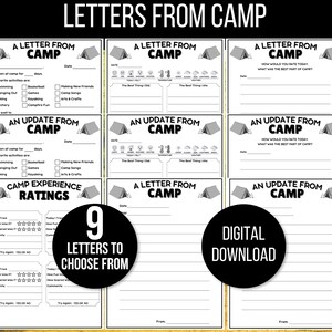 Letters From Camp, Summer Camp Letters, Printable Letter From Camp ...
