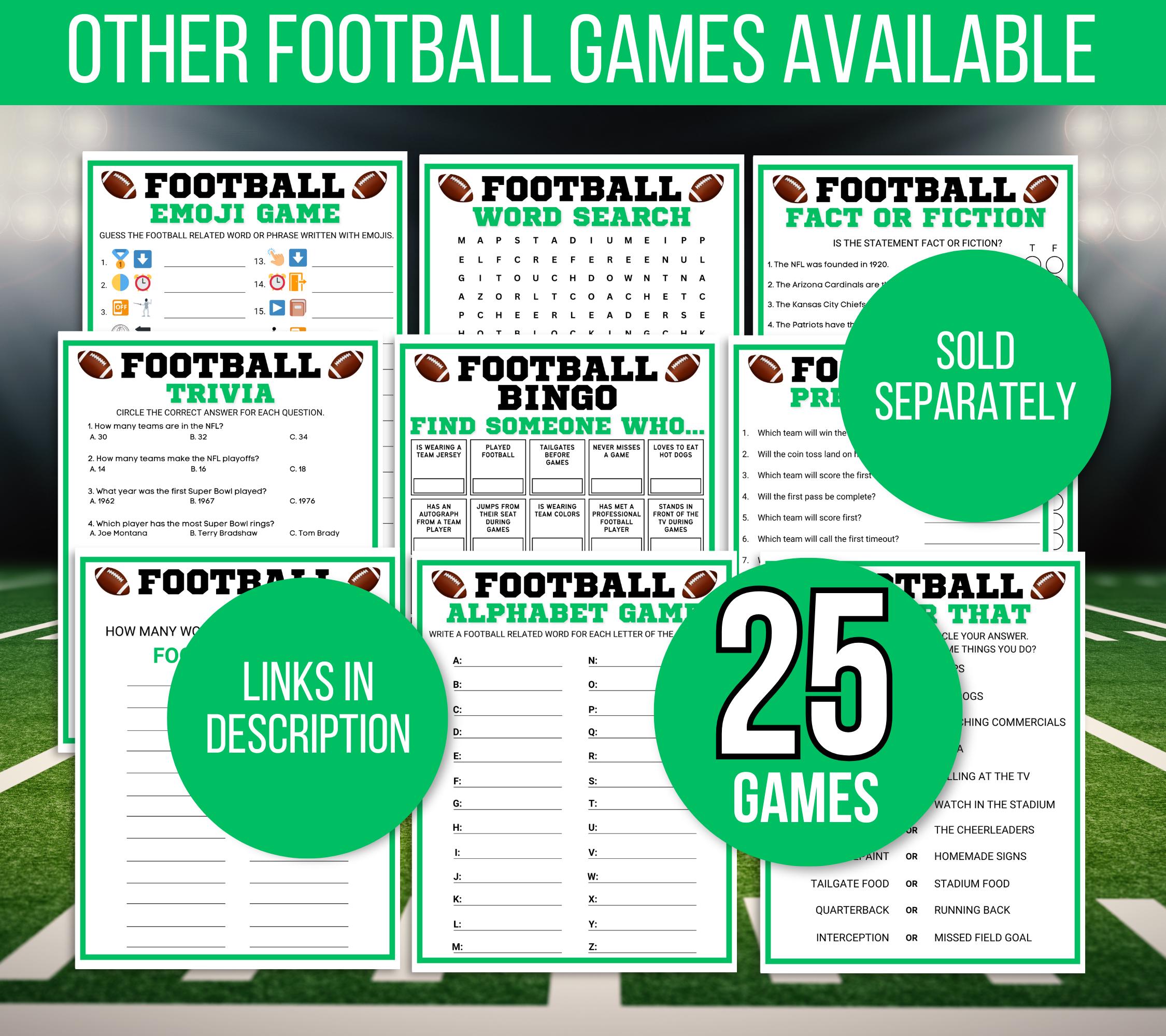 Football Word Scramble, Printable Football Word Scramble, Football ...