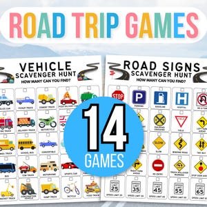 Road Trip Scavenger Hunts, Road Trip Games, Road Trip Hunt, Road Trip ...