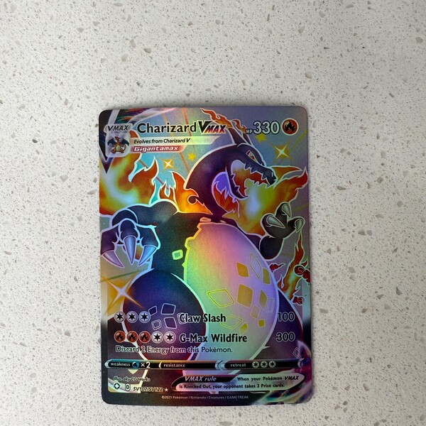 Charizard Vmax Gold - Etsy