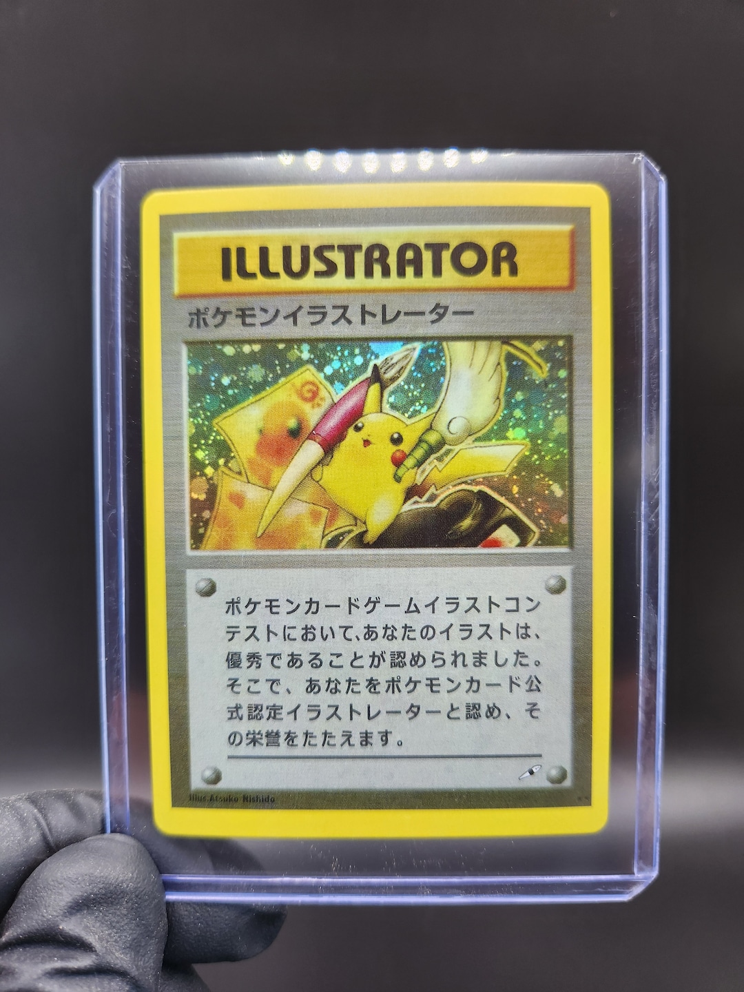 Pikachu Illustrator Japanese Holographic Proxy Card Handmade Replica ...