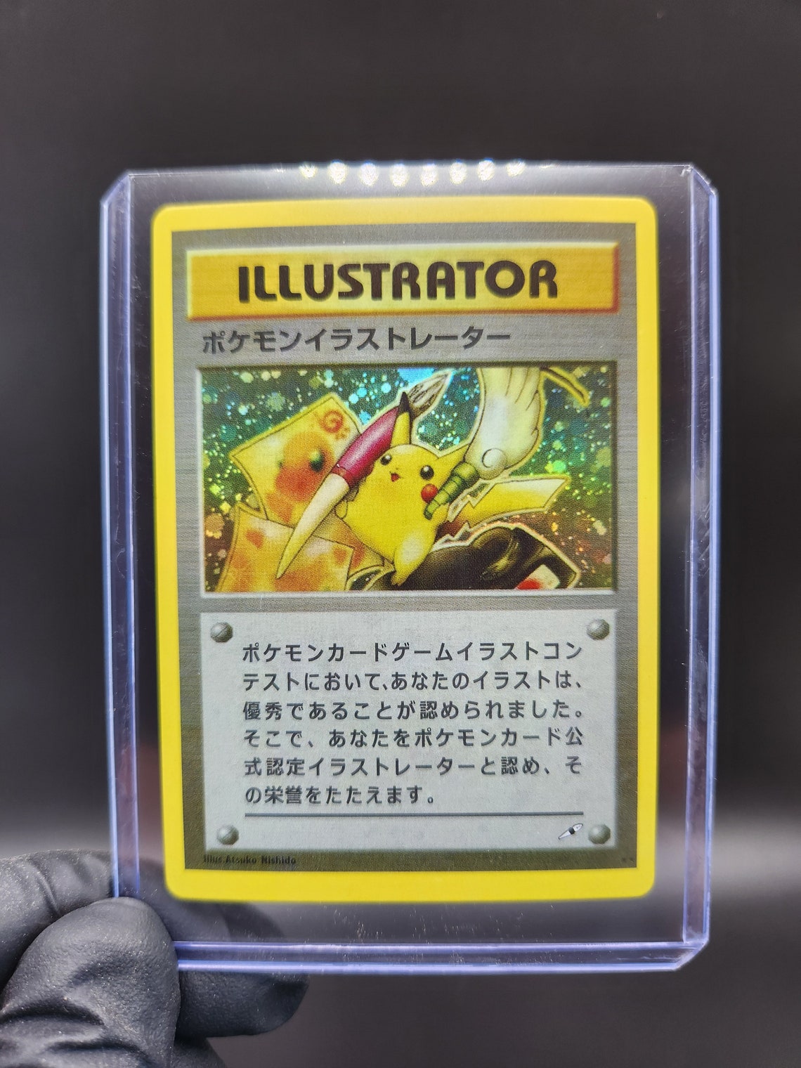 Pikachu Illustrator Japanese Holographic Proxy Card Handmade Replica ...