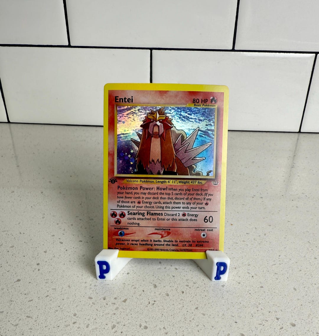 Entei Neo Genesis Holographic Pokemon Proxy - Handmade Replica - Etsy