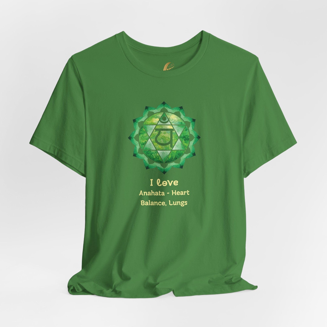 Heart Chakra Symbol T-shirt, Yoga Meditation Tee, Spiritual Gift - Etsy