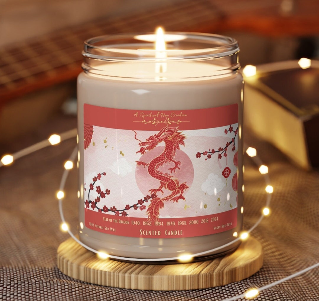 Red Dragon Scented Candle: Eco-friendly Vegan Soy Wax - Etsy