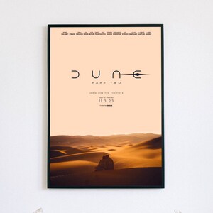DUNE: PART 2 Movie Poster, Dune, Movie Poster, Timothee Chalamet ...