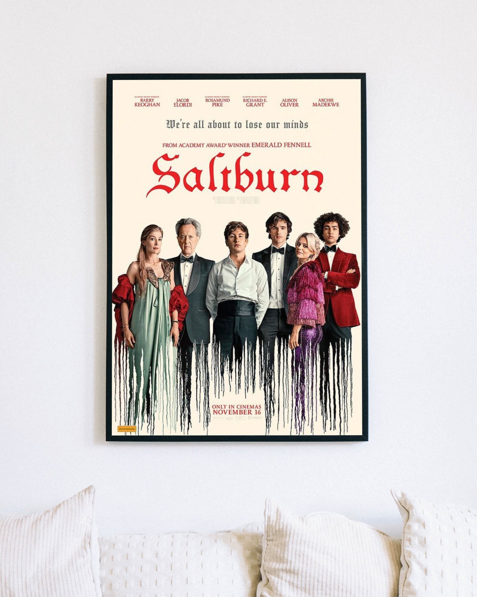 SALTBURN Movie Poster, Jacob Elordi, Barry Keoghan, Saltburn, Wall ...