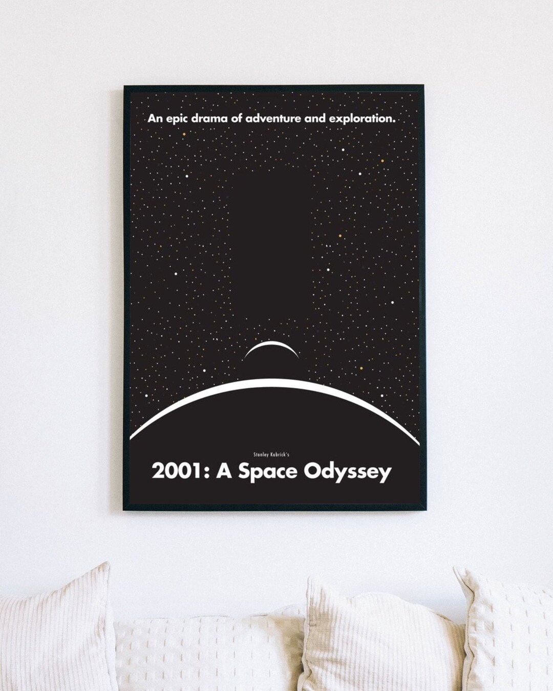 2001: Space Odyssey Retro Movie Poster, Stanley Kubrick, Wall Decor ...