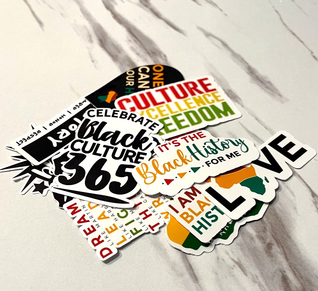 2023 Black History Month Sticker Pack Vinyl | Set of 12 | Glossy Vinyl ...