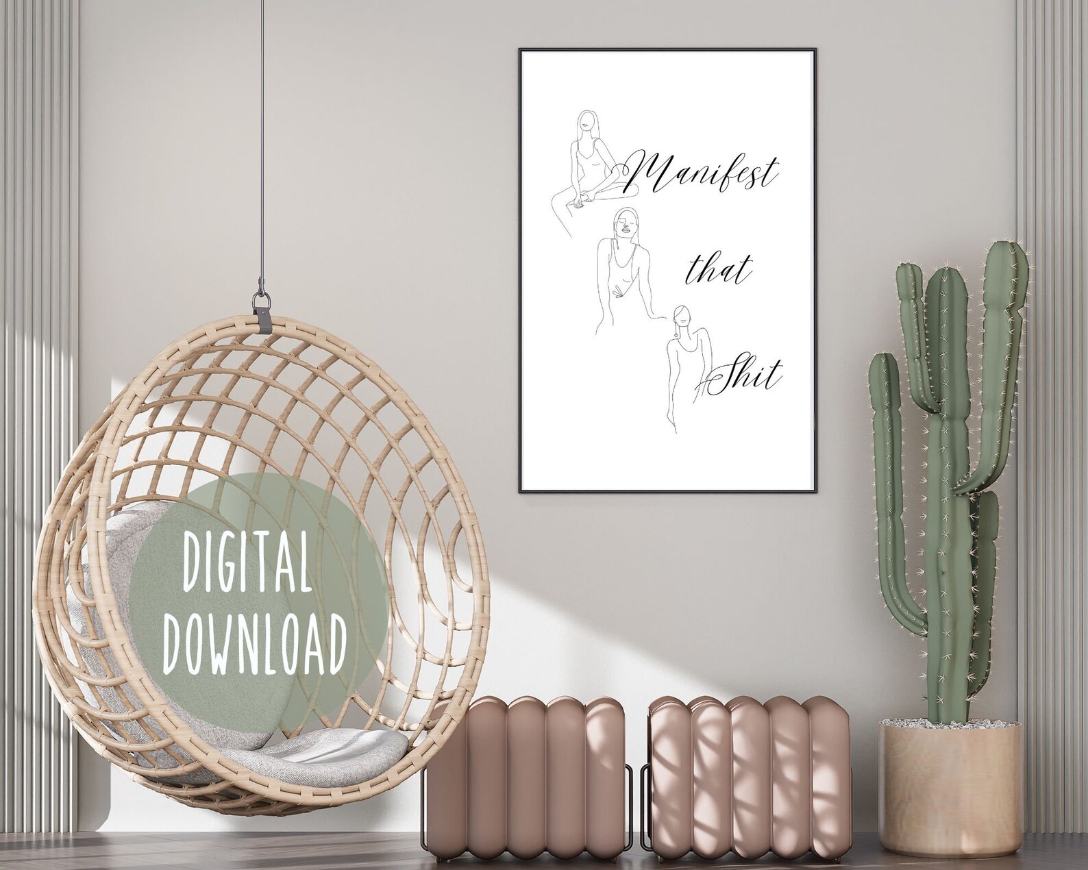 Manifest That Shit, Printable Wall Art, Gallery Wall, Bedroom or Office ...
