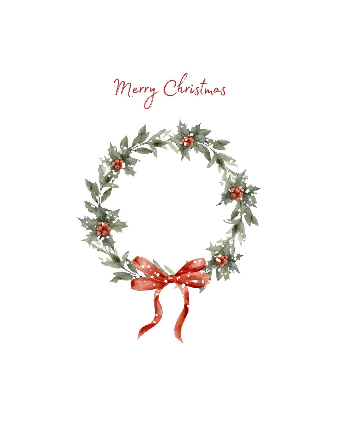 Merry Christmas Digital Print - Etsy