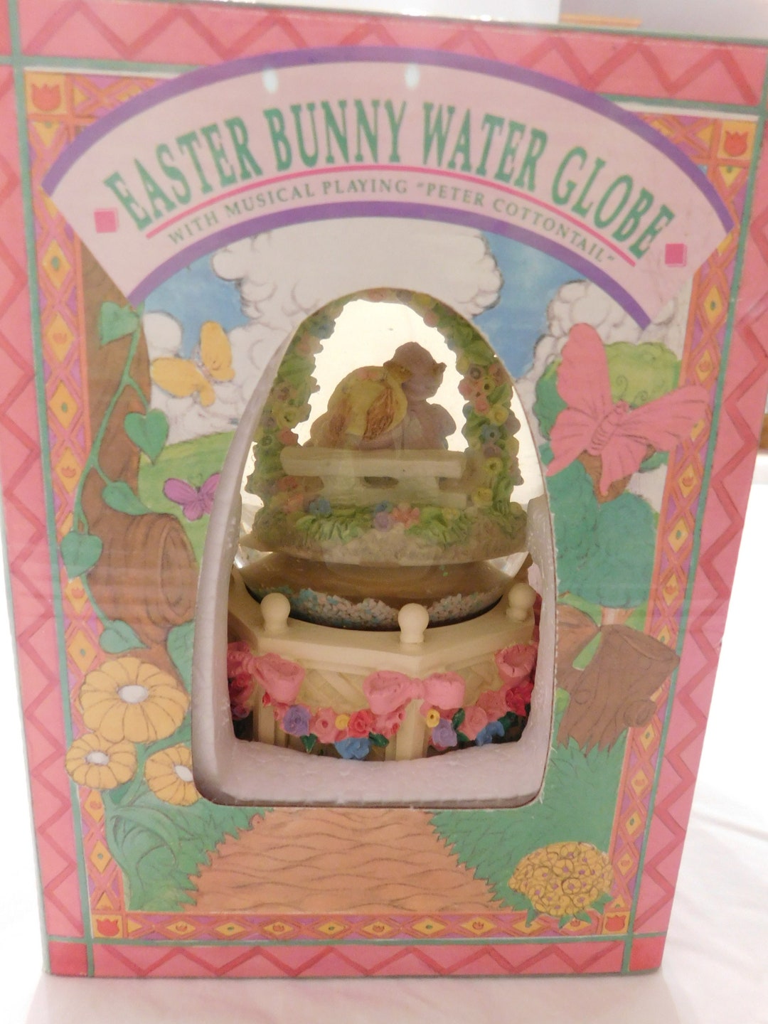 Easter Water Globe Peter Cottontail - Etsy