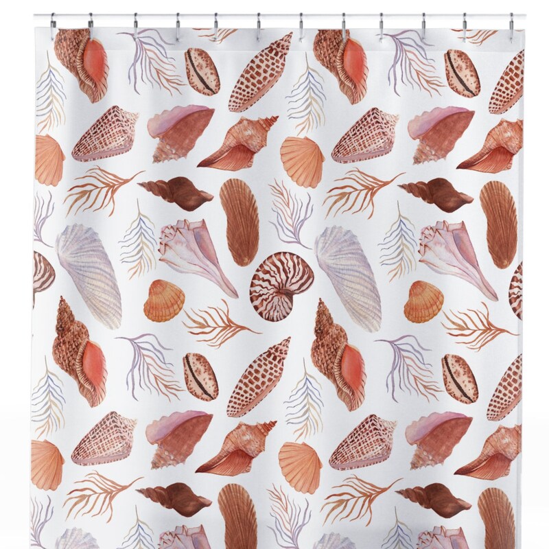 Sea Shell Shower Curtain - Etsy