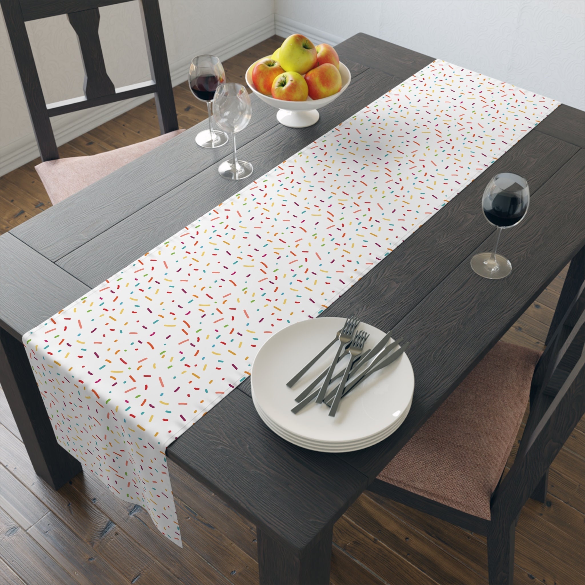 Ice Cream Sprinkles Table Runner for Ice Cream Party Decorations Kids ...