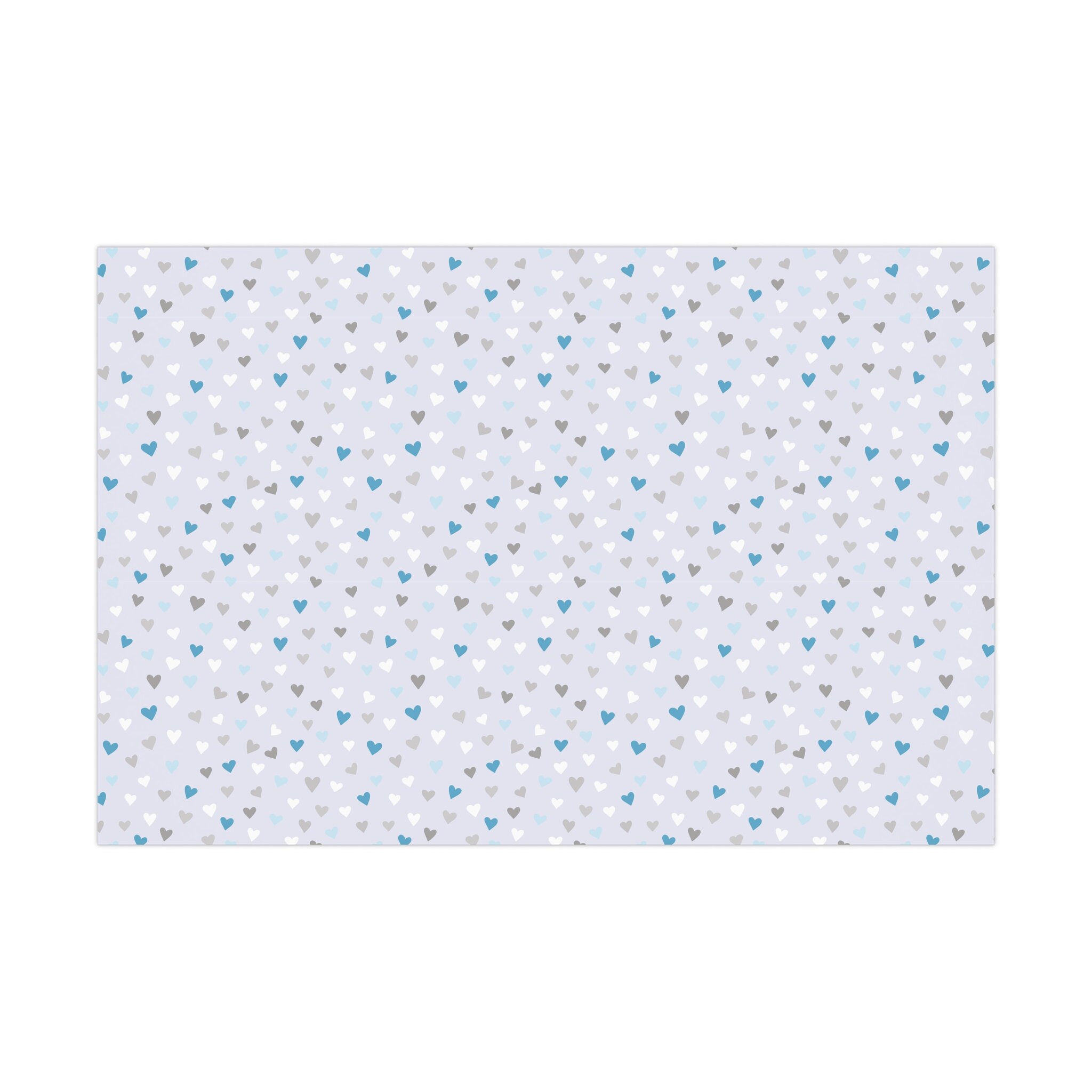 Blue Hearts Gift Wrapping Paper Boy Baby Shower Wrapping - Etsy