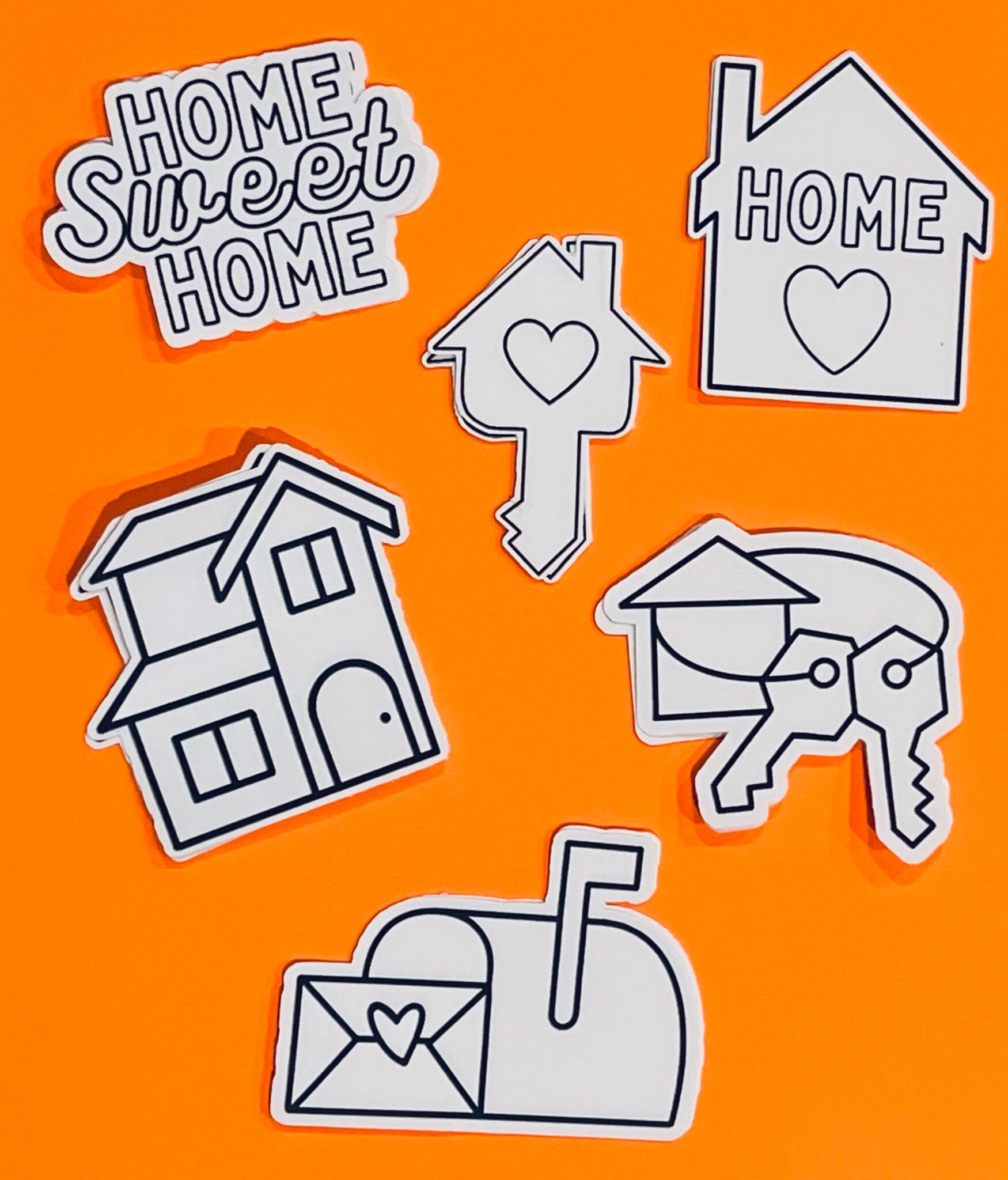 Color Your Own Stickers_new Home Stickers_stickers - Etsy