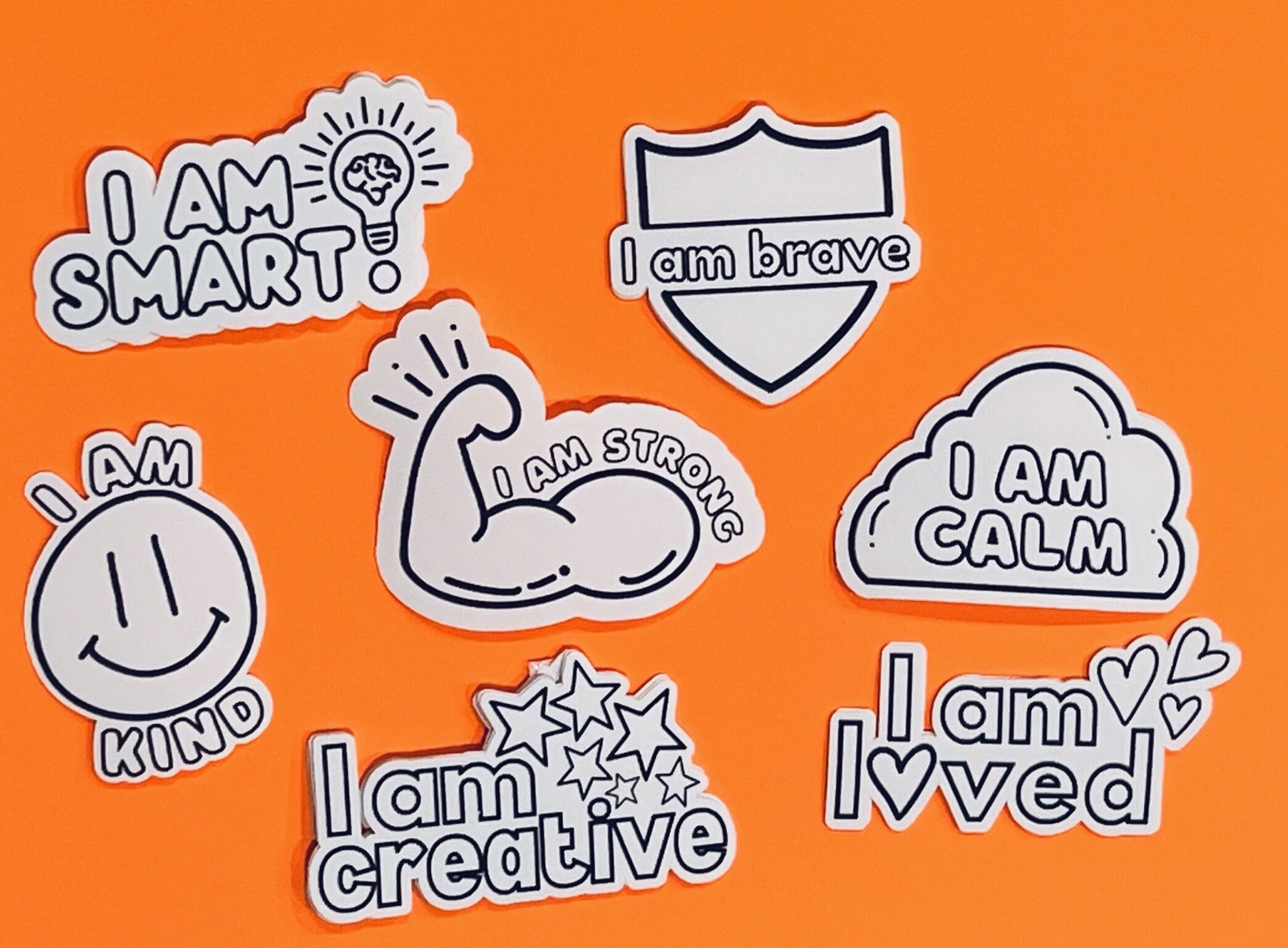 Color Your Own Stickers_affirmation Stickers_stickers - Etsy