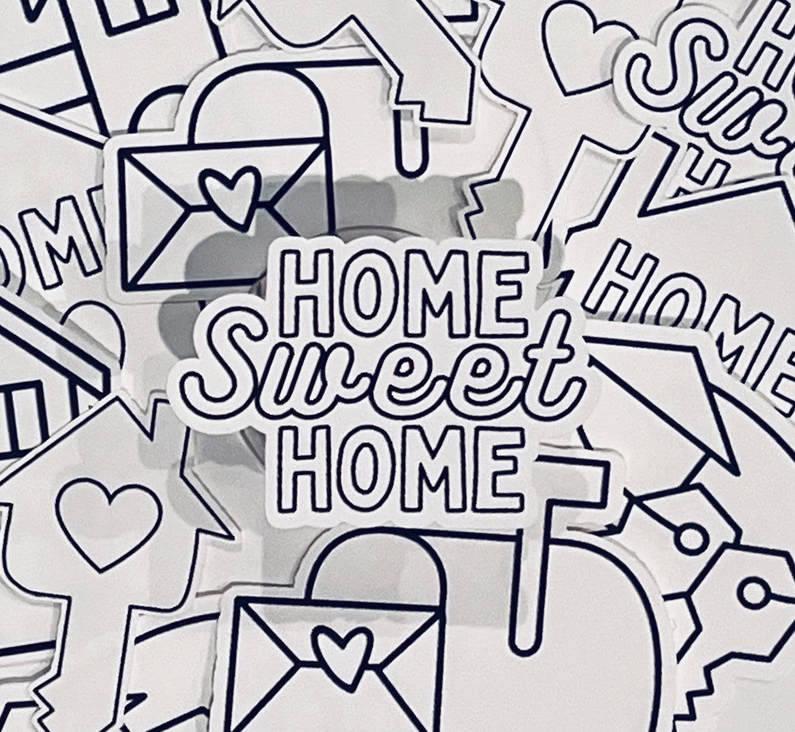 Color Your Own Stickers_new Home Stickers_stickers - Etsy