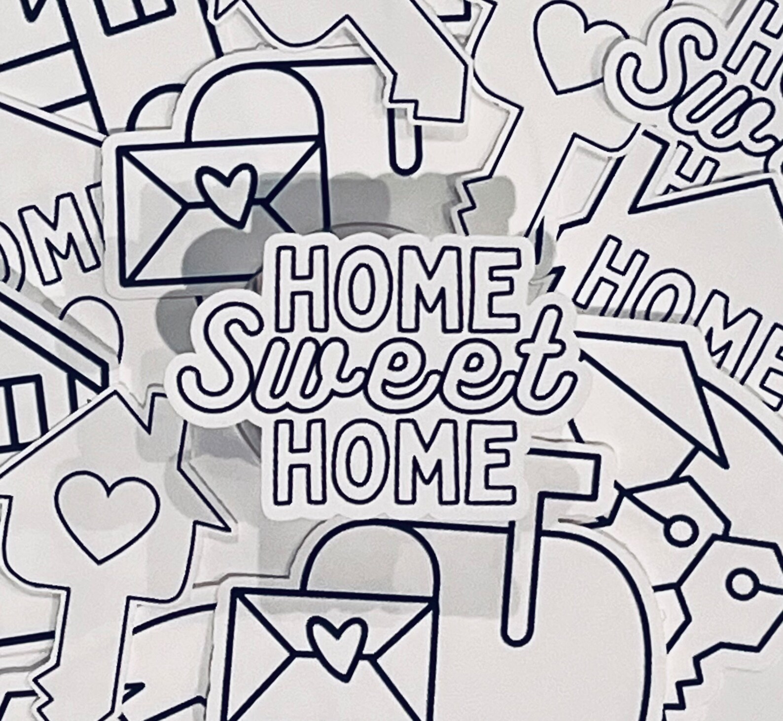Color Your Own Stickers_new Home Stickers_stickers - Etsy
