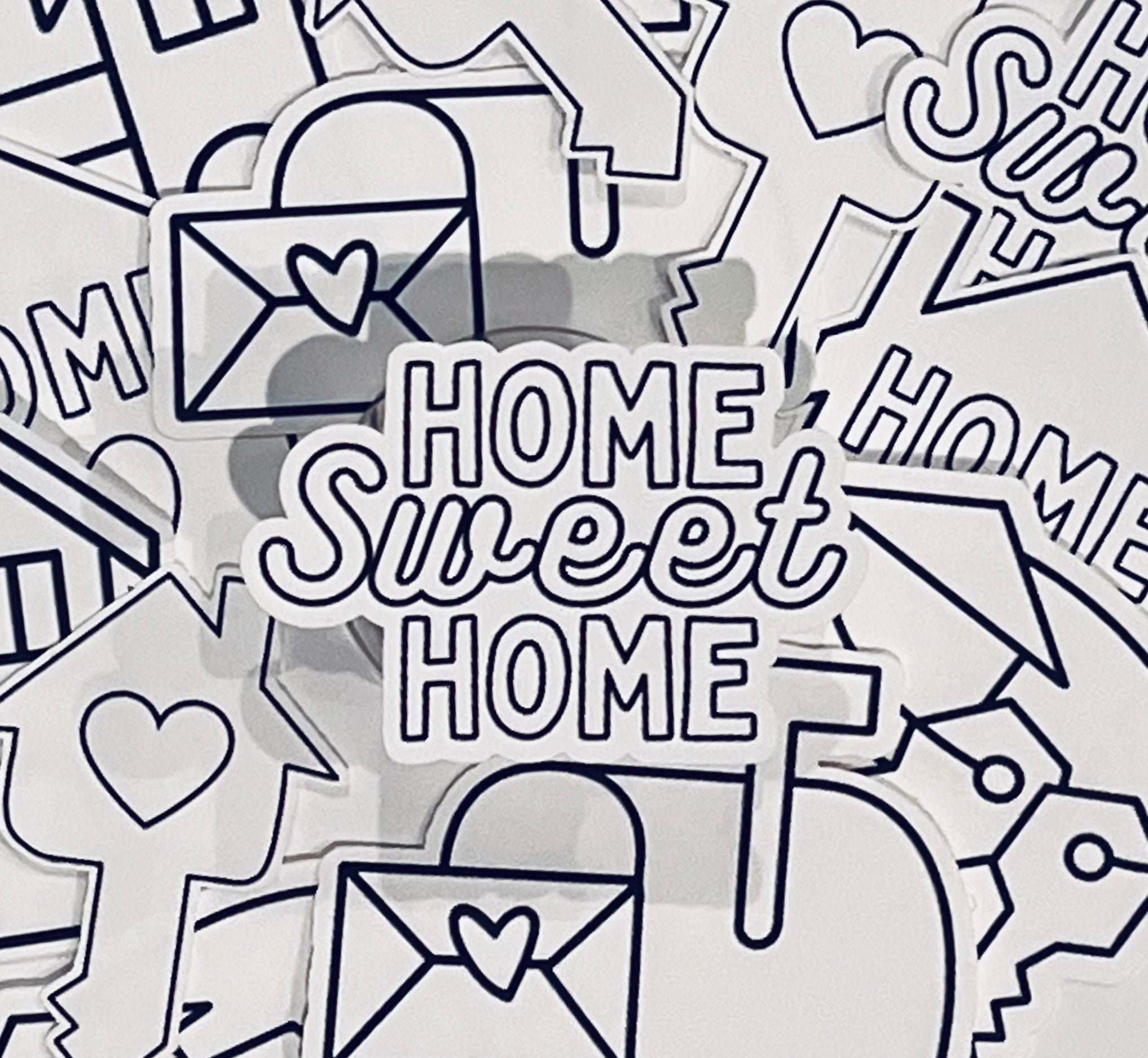 Color Your Own Stickers_new Home Stickers_stickers - Etsy
