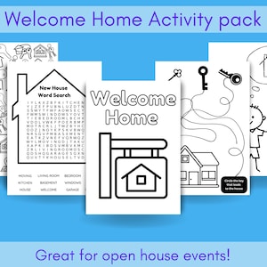 Welcome Home Activity Pack-adult and Child- New Home-open House ...