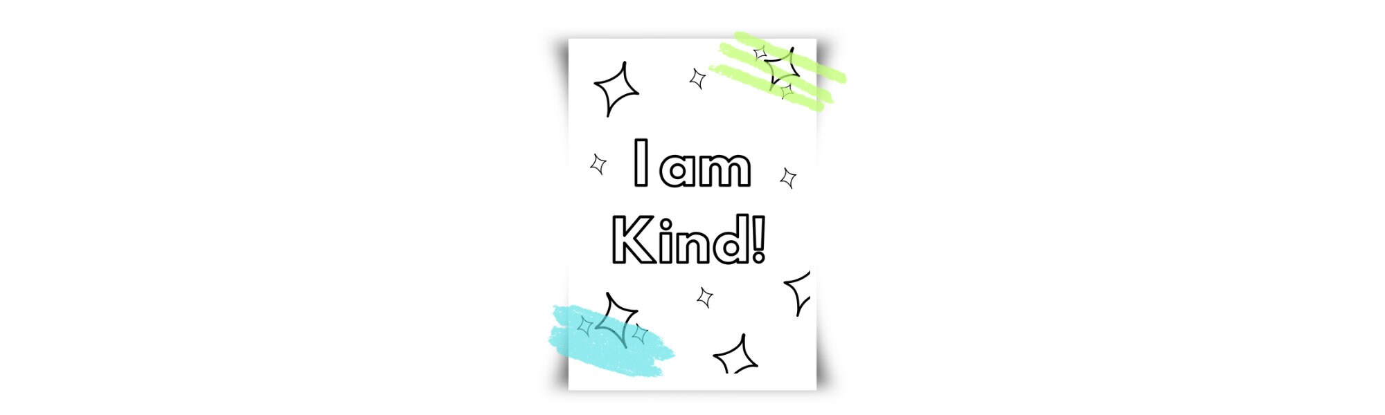 Affirmation Coloring Page-i Am Kind-adult Coloring Page-kid Color Sheet ...