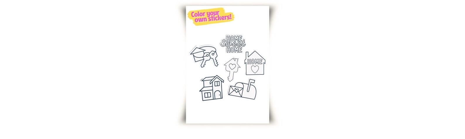 Color Your Own Stickers_new Home Stickers_stickers - Etsy