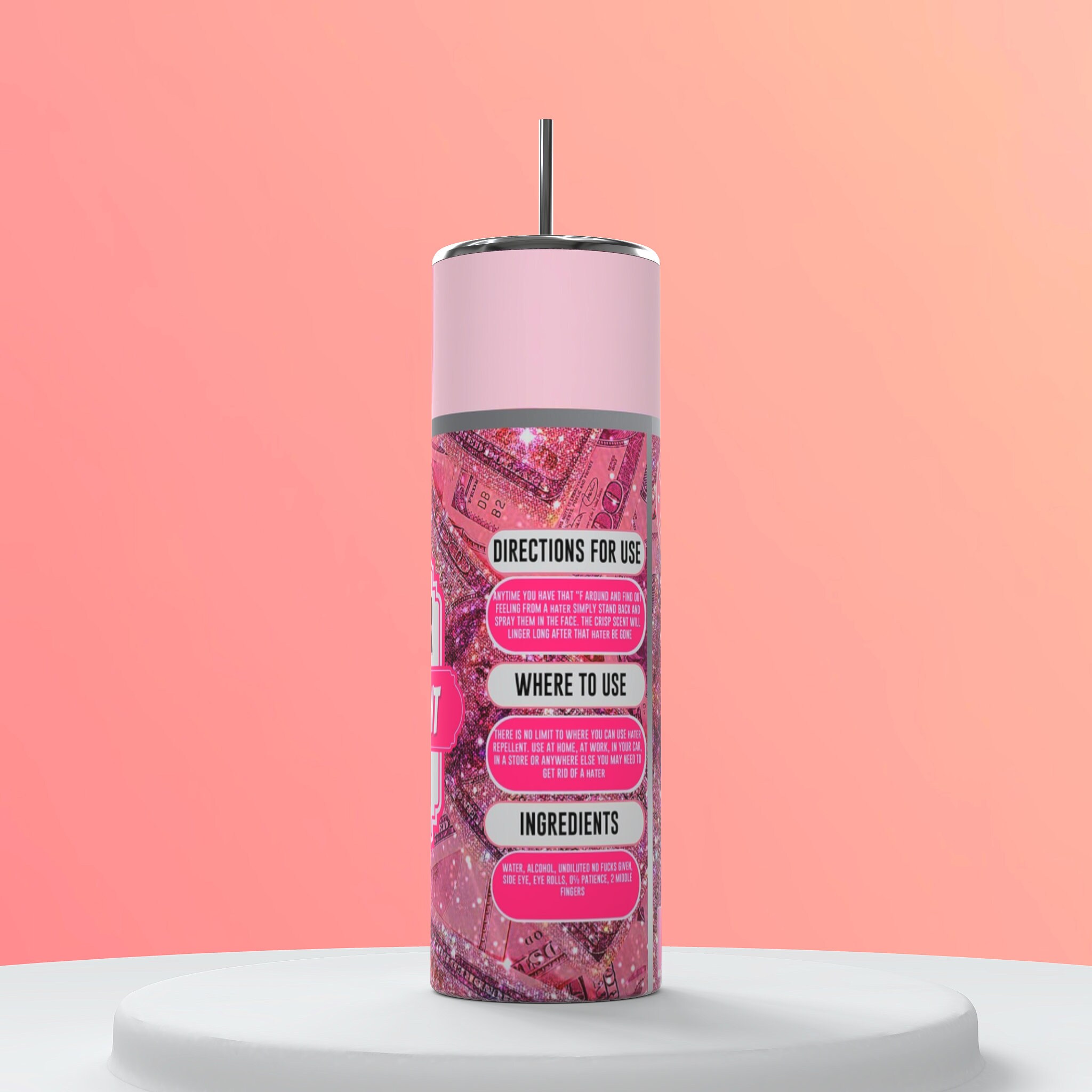 HATER Repellent 20oz Tumbler, Spray Bottle, Stay Away, Blow Me, Haters ...