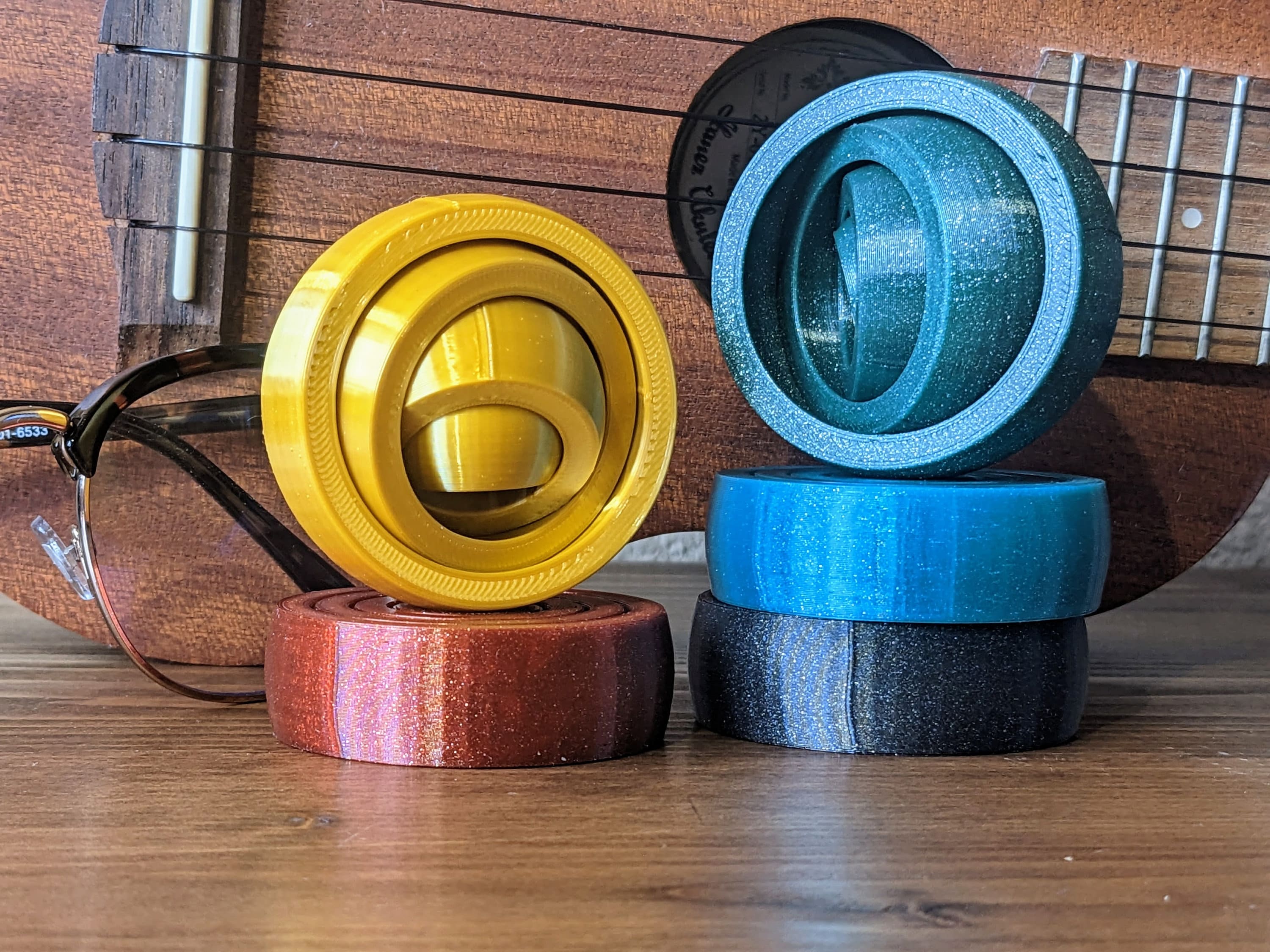 Concentric Ring Fidget Spinner Sparkle Green EDC Gear, Spinner Fidget ...