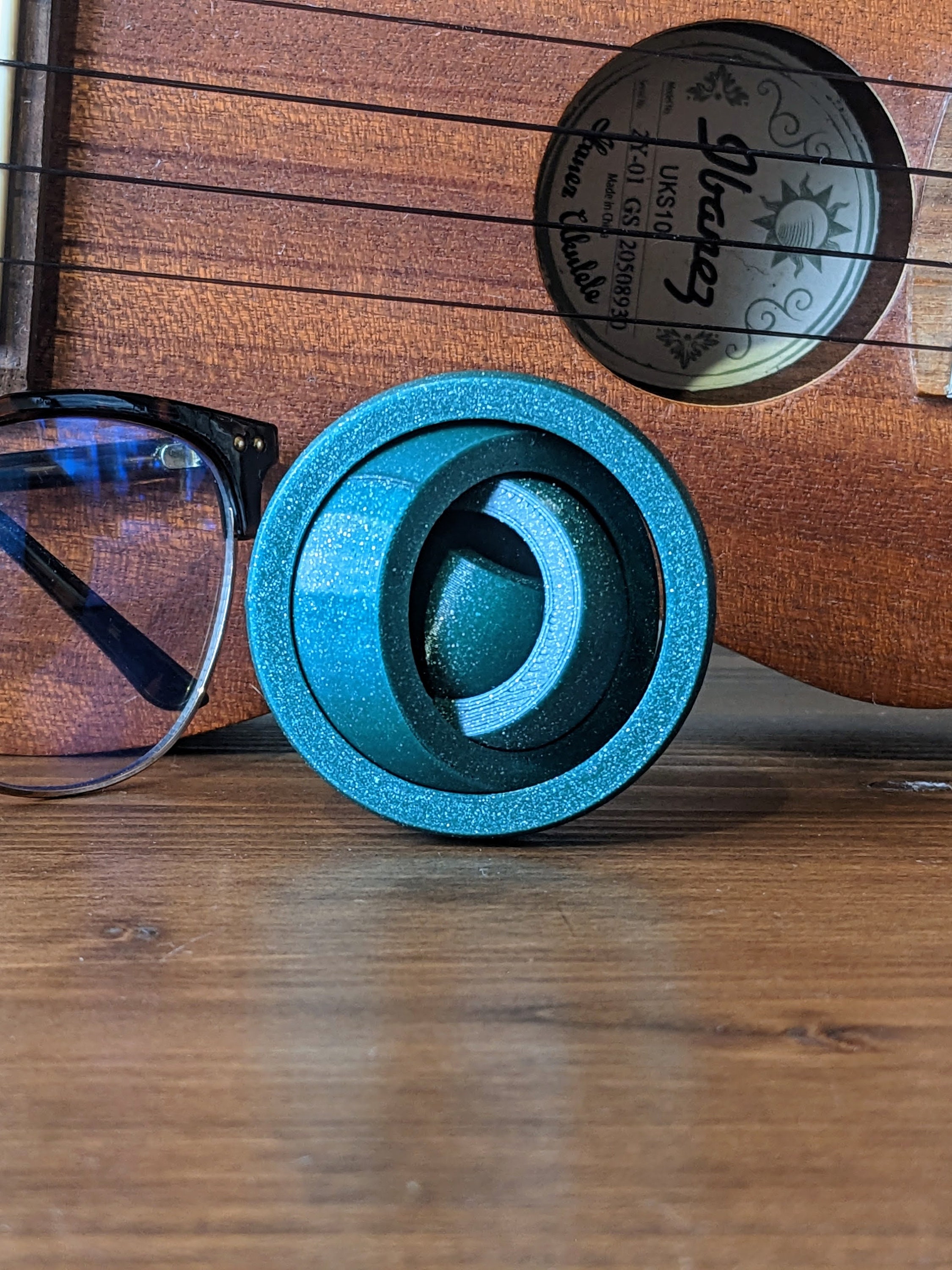 Concentric Ring Fidget Spinner Sparkle Green EDC Gear, Spinner Fidget ...