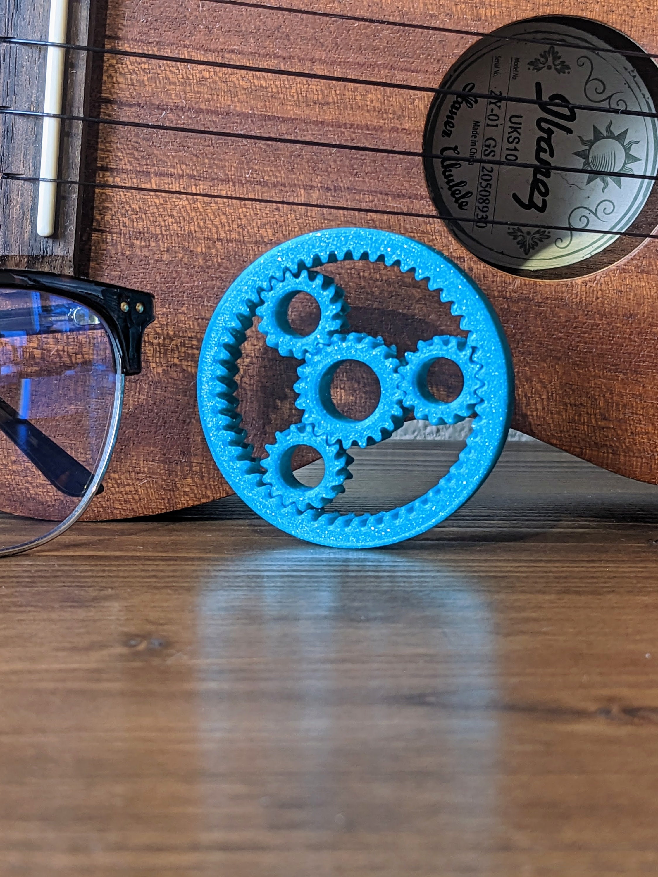 Planetary Gear Fidget Spinner - Sparkle Blue - EDC Gear, Spinner Fidget ...