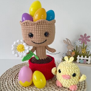 Happy Tree Crochet Pattern: No Sew Flower Pot Decor (PDF Pattern) - Etsy