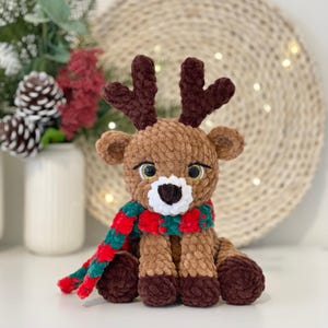 Crochet Sitting Reindeer PDF Pattern: Christmas Amigurumi Tutorial - Etsy