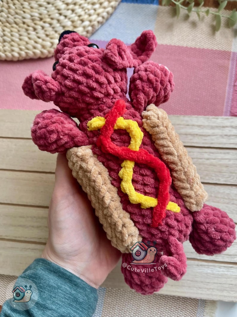 Crochet Dog Pattern, Dachshund Amigurumi PDF, Chunky Yarn Puppy Plush ...